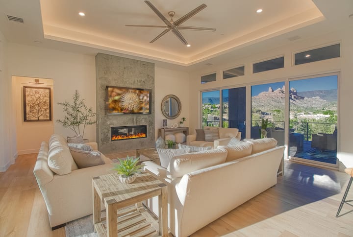 New! Zen 5br | Spa, Firepit, Golf, Game Rm, Views! - Sedona, AZ
