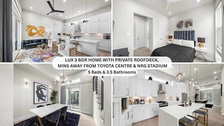 New Lux 3 Bd, Private Roofdeck Mins Away From Dt - Houston, TX