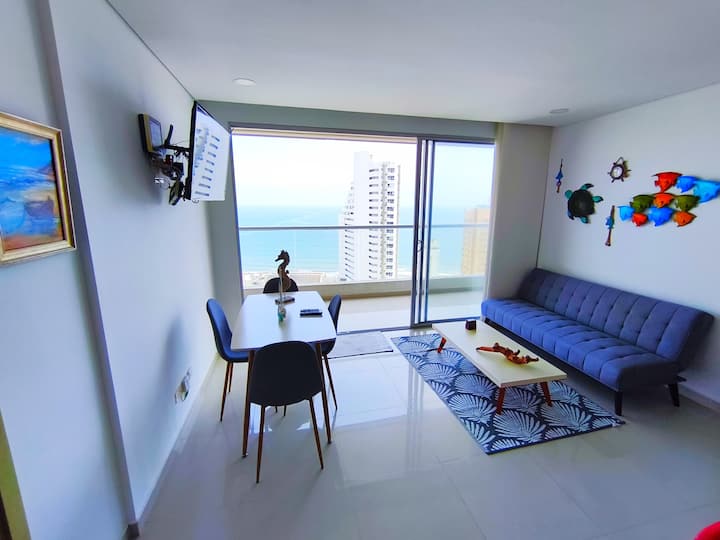 Frente Al Mar Equipado, Playa Y Centro A Pasos 154 - Cartagena