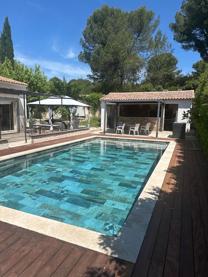 Villa Climatisée Avec Piscine & Pool House - Saint-Cannat