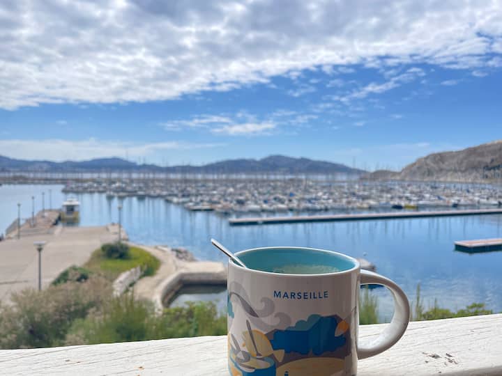 Iles Du Frioul - Studio Vue Mer Exceptionnelle - Marsella