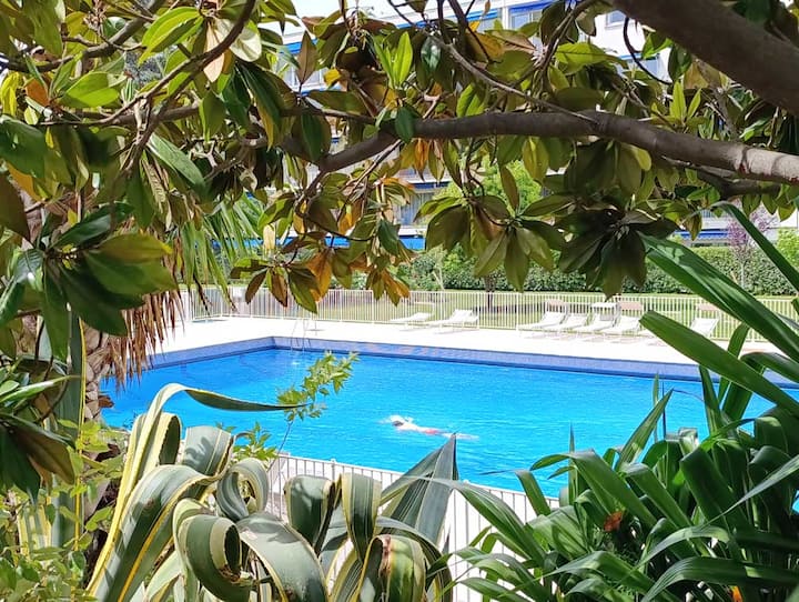 Grand 3p - Proche Mer - Piscine  - Parking - Nice