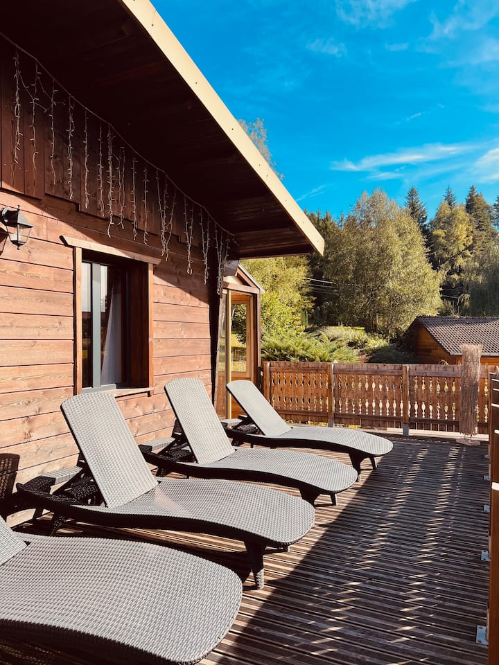 Chalet Le Refuge Avec Jacuzzi Privé - Vosges