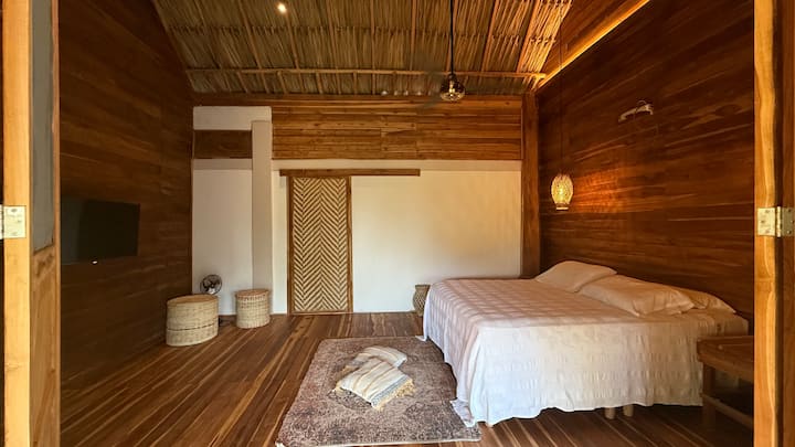 Habitación 1, El Manglar, Hermosa Cabaña En Madera - San Onofre