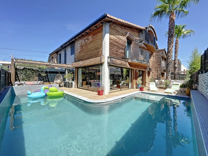 Villa Bois Design • Piscine Chauffée • Plage 12min - Palavas-les-Flots
