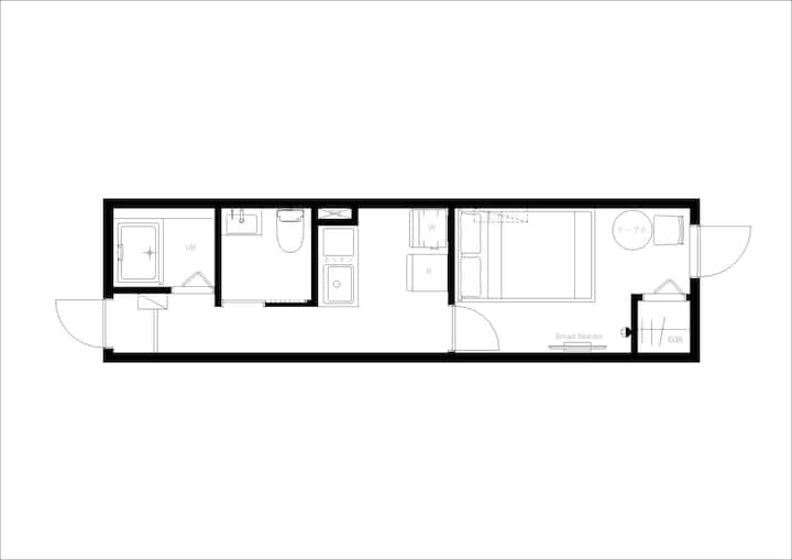 最寄り駅から徒歩8分/エレベーターなし/浅草やスカイツリーまでアクセス抜群/dor α B02 - Sōka