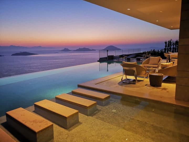 Luxury Seafront Villa Pool Breakfast Included - Kos