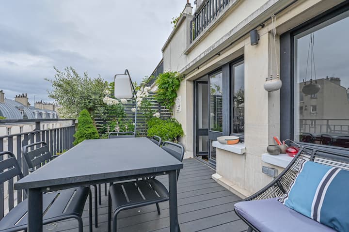 Great Apartment With Eiffel Tower View & Terrace - Gare Saint-Lazare - Paris