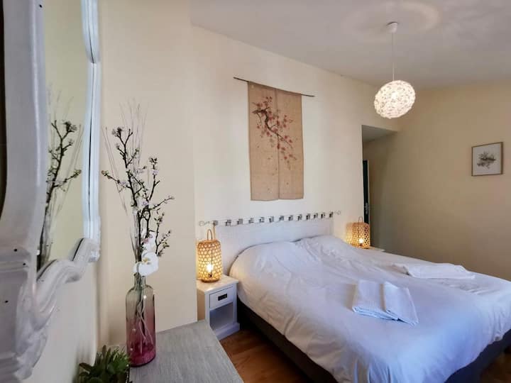 Chambre Privée Pour 4. Salle D'eau Et Wc Privatif - Brioude