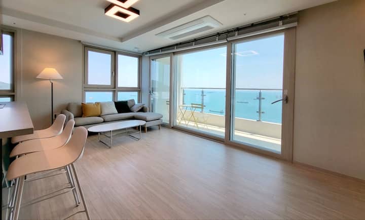 [효이스테이부산송도] #72프리미어스위트a#테라스 #오션뷰 #해상케이블카할인 #최대5인가능 - Busan