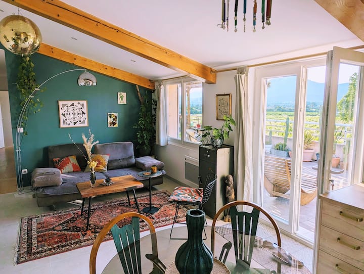 Haut De Villa Calme – Lumière Entre Mer & Champs - La Crau