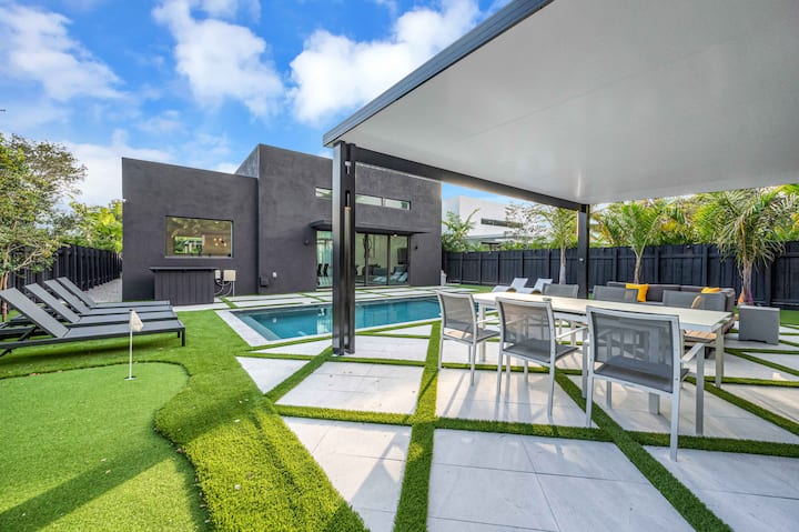 Pool•luxury Villa•5br•wynwood•bbq Grill - マイアミ