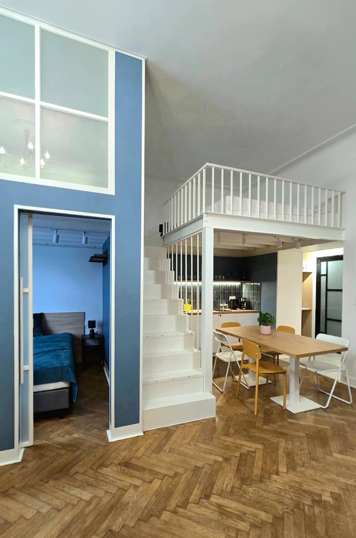 Cozy Mezzanine & Loft 2-8 Ppl - Cracovia