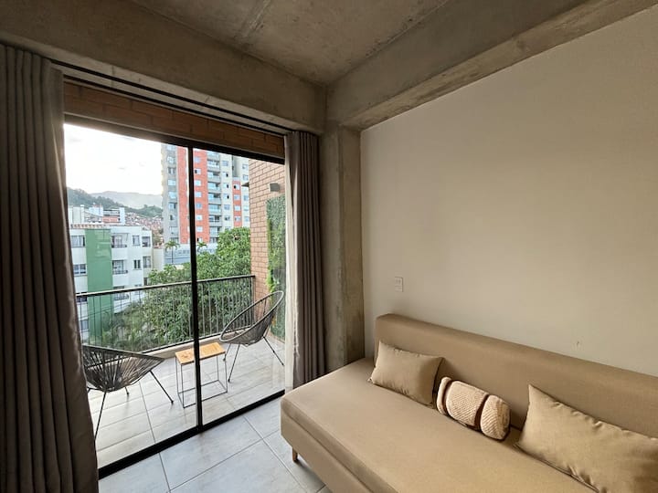 Cozy Loft/ Balcon/ 30 Living/piso 5 - Medellín