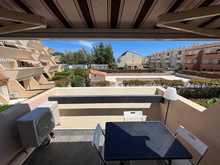 T2 Climatisé Piscine Accès Direct Plage - Marseillan