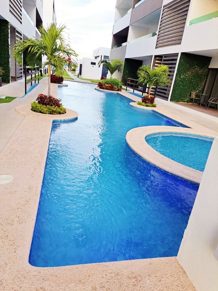 Marina Cerritos - Azul Del Mar - A Pie De Alberca - Mazatlán
