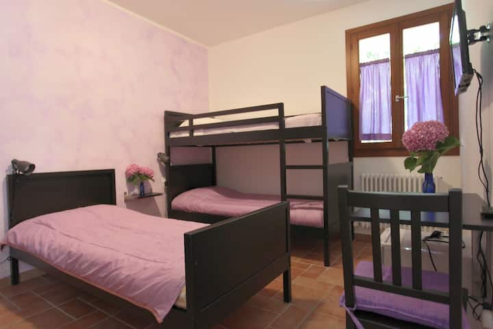 Stanza Famigliare Lavanda/rossa - Bordighera