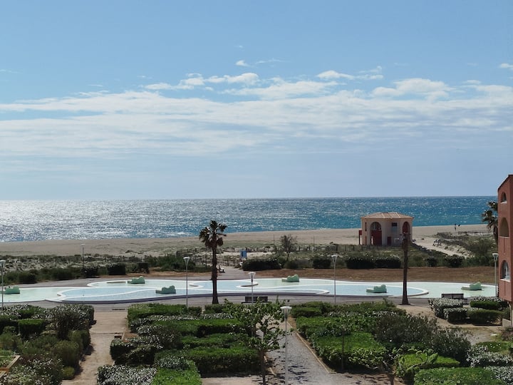 Grand T3 Tout Confort Pieds Dans L'eau Vue Mer - La Franqui