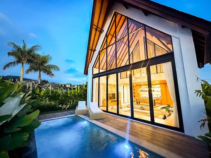 New 2br Tropical Ricefield Villa Near Seminyak - Bali