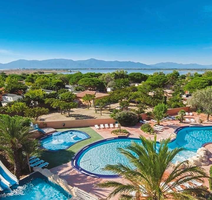 Mobil Home Neuf - Camping En Face De La Mer - Canet-en-Roussillon