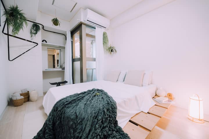Loft Minimaliste 7 : Studio Namba & Gym 24h/24 - Osaka