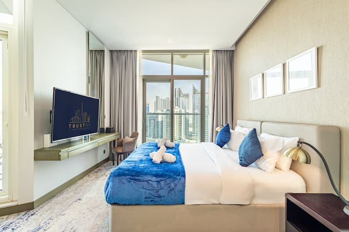 Lovely Studio Business Bay | Balcony Skyline Views - Dubái