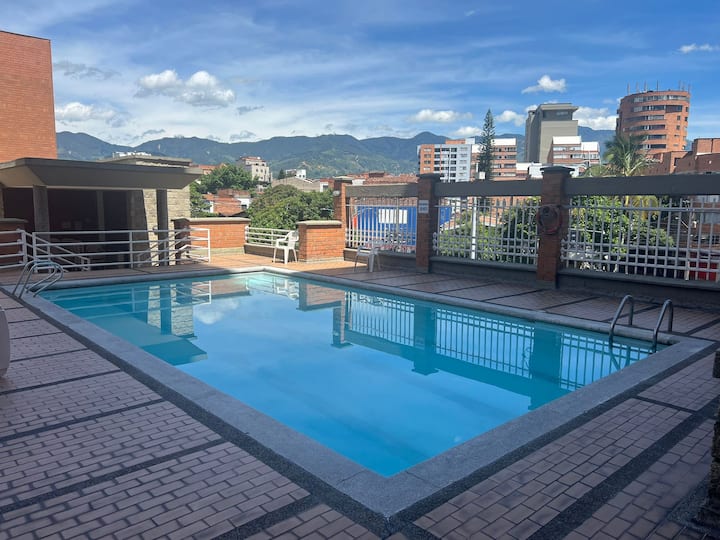 Apt 2 Hab/parque Río/piscina/turco/desk - Medellín
