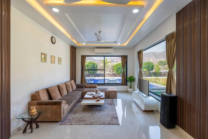 6bhkmodernpoolvilla W/scenicview+lawn| Bella Dream - Udaipur