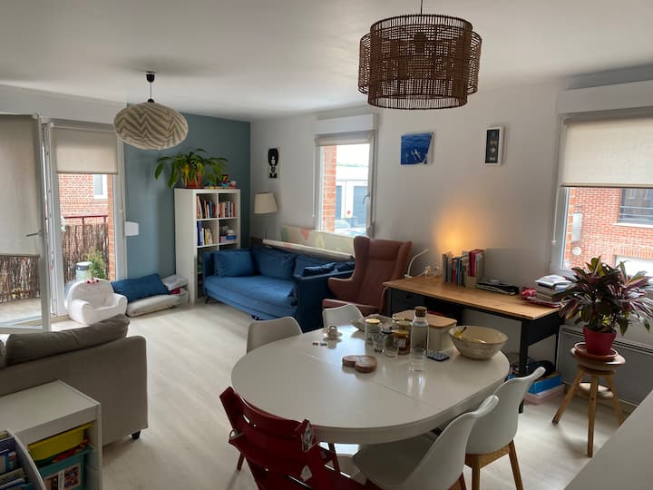 Family Apartment, 2min.metro St. - Tourcoing