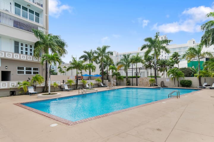 Cozy Studio|2 Minutes To The Airport|pool - San Juan