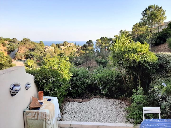 Maison Mitoyenne Vue Mer Avec Jardin - Théoule-sur-Mer