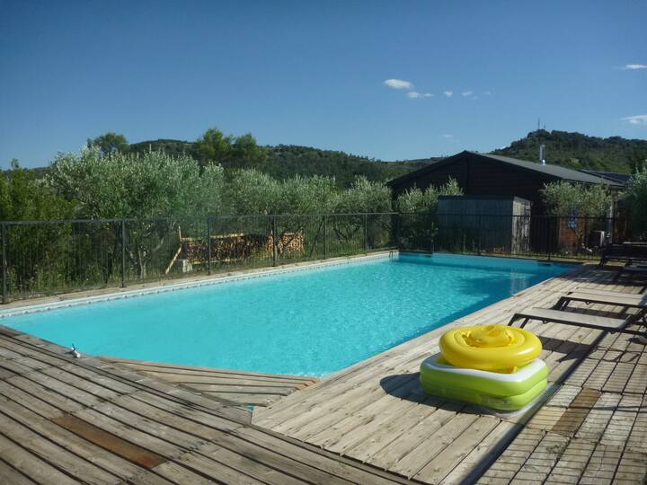 Maison En Bois Avec Piscine - Les Vans