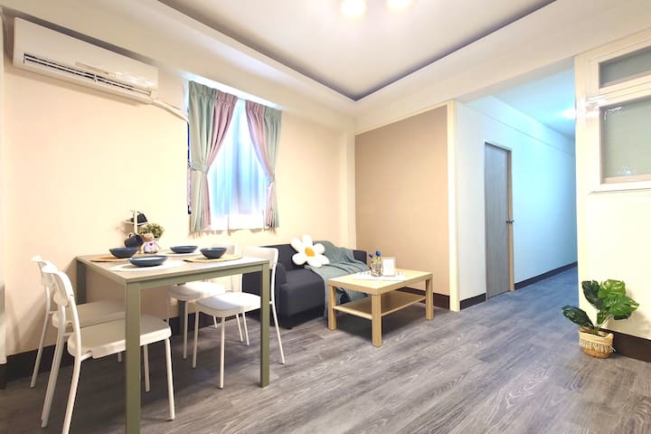 Yf3a/森日旅居/台北車站捷運西門町站走路8分鐘/公寓三樓/夜市/廚房/洗脫烘衣機/2-11人 - Đài Bắc