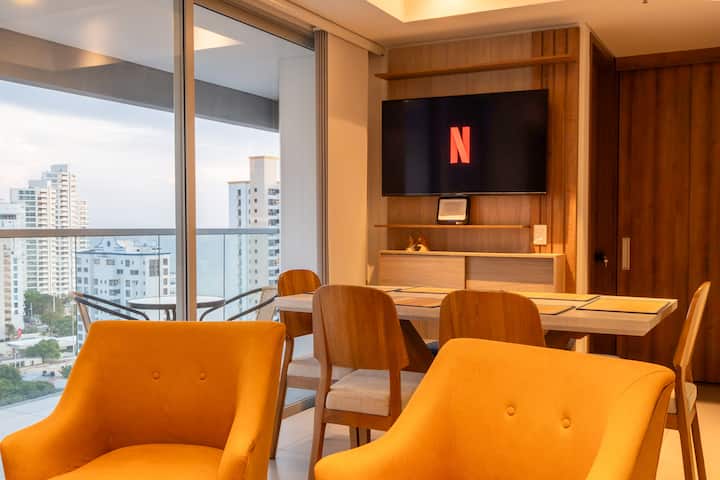 Ocean View! - Exclusive Rodadero Beach - 2br Suite - Santa Marta