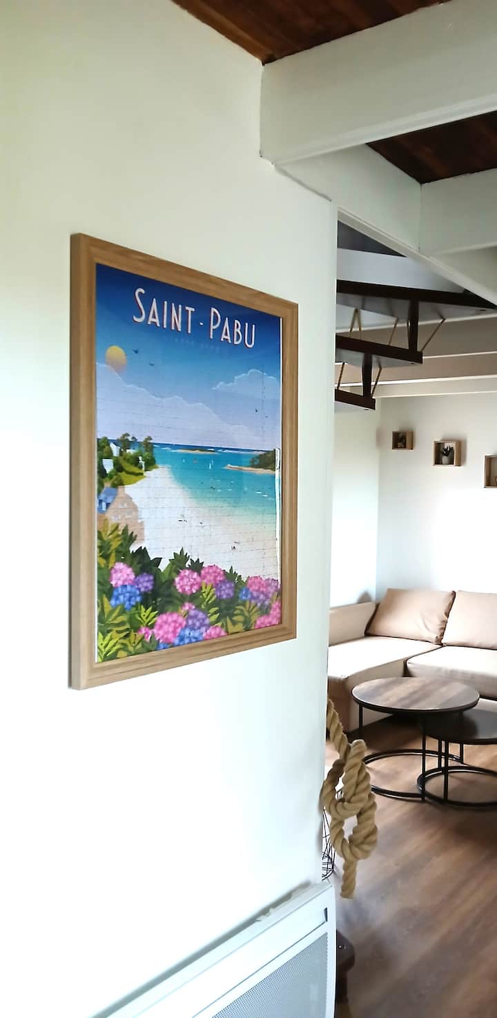 Le Ty Sympa'b -Ti Bihan-vue Mer -400m De La Plage - Saint-Pabu