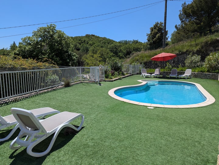 Bungalow Climatisé Avec Piscine - Ardèche