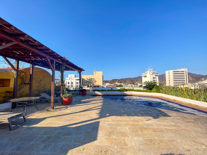 2 Habs. Con Estilo + Piscinas Con Vista Al Centro - Santa Marta, Colombia
