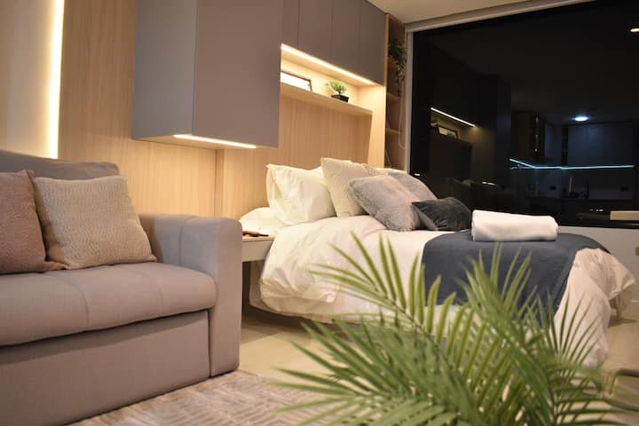 Moderno Loft En Zona Norte Bogotá Wifi Fibra Y Gym - Bogota