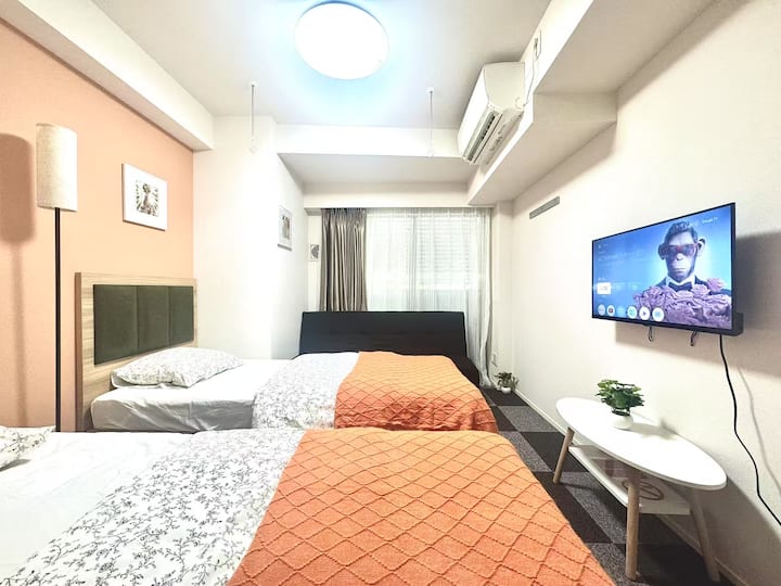 @401ホテルshu・新宿御苑(1dk)新宿エリア最大3名様宿泊可・ツインベッドプラスソファーベッド - Shibuya