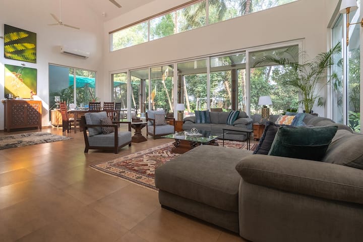4br Samara Retreat W/ Pool & River View - Palghar