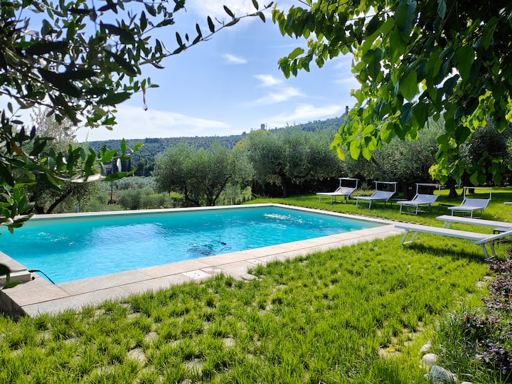 Villa Panoramica Con Piscina Privata A Cortona - Cortona