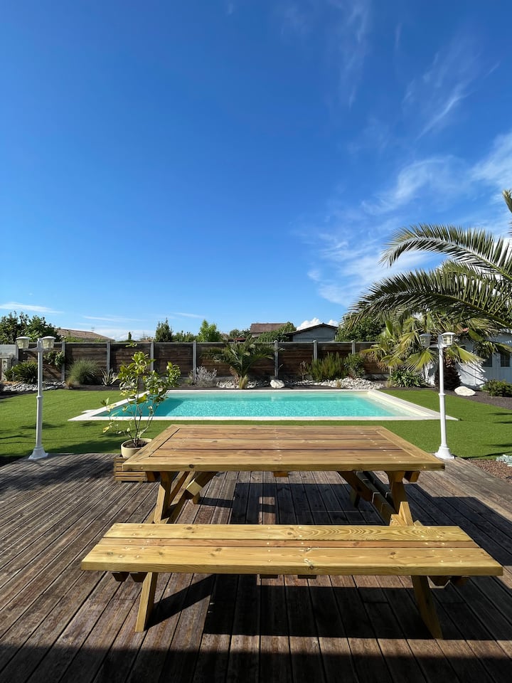 Charmante Maison Entre  Châteaux Et Océan - Margaux