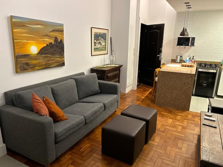 Excelente Sala E Quarto Em Copa Para 3 P E 2 Camas - Copacabana