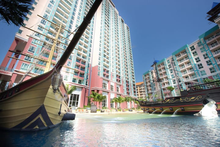 Super童话公寓一居室-加勒比水系-交通便利-宽敞明亮高速网络 - Jomtien