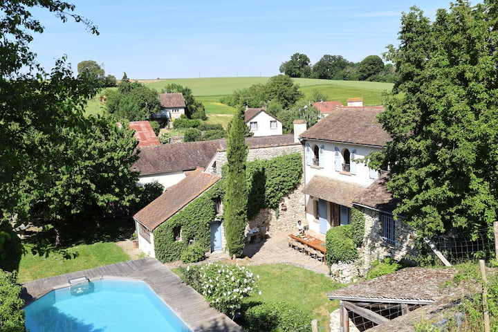Maison La Fugue, Campagne, Piscine, 45min De Paris - Thoiry