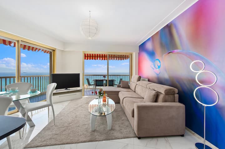 Superbe 3 Pièces Vue Mer, Climatisation, Balcon - Roquebrune-Cap-Martin