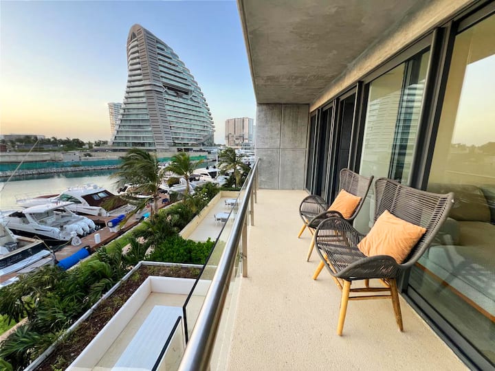 Top/2br/vista Canal & Yates De Todos Los Cuartos - Cancún
