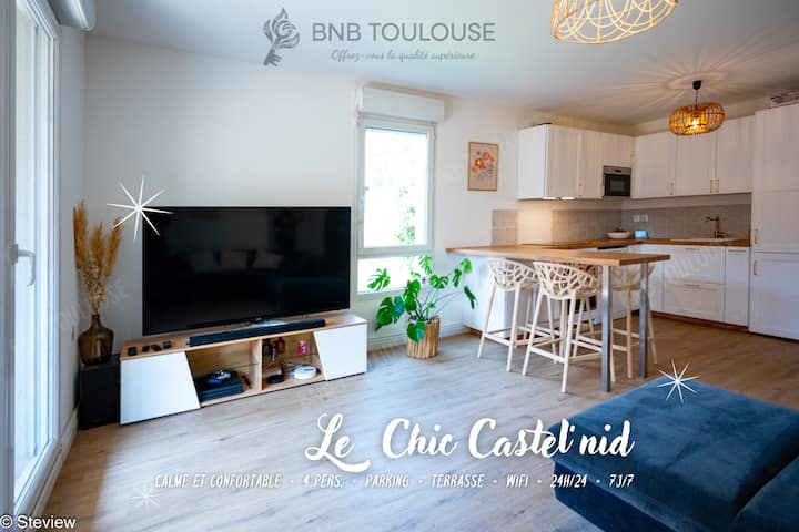Le Chic Castel'nid • Parking • Terrasse • Wifi - Castelnau-d'Estrétefonds