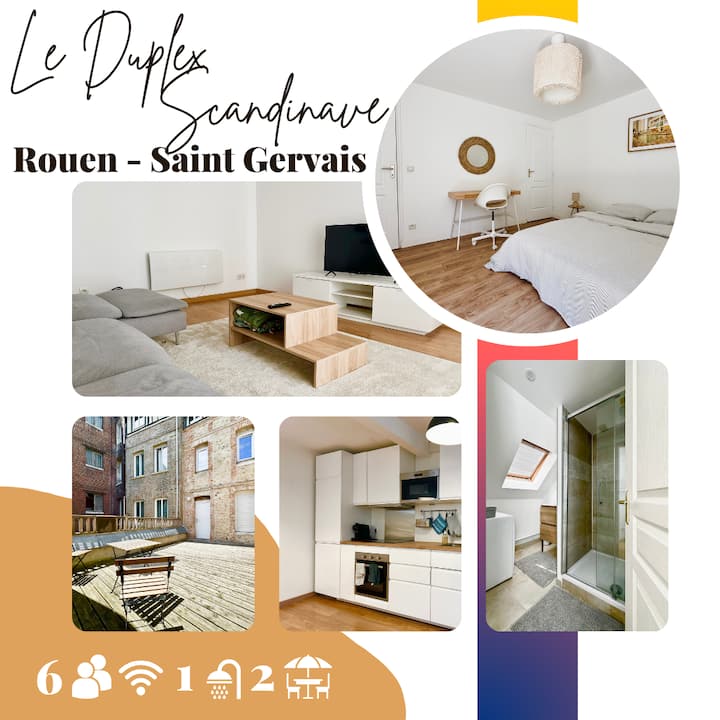 Le Duplex Scandinave - T4 - 2ext - Rouen