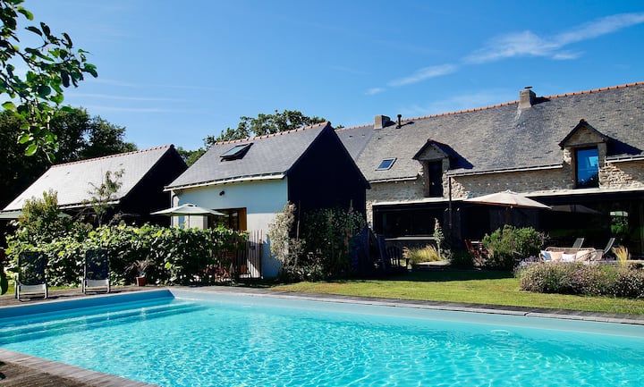 Gîte 4 "Terre Du Mès" Avec Piscine Chauffée - Plage de Mesquer (Sorlock)